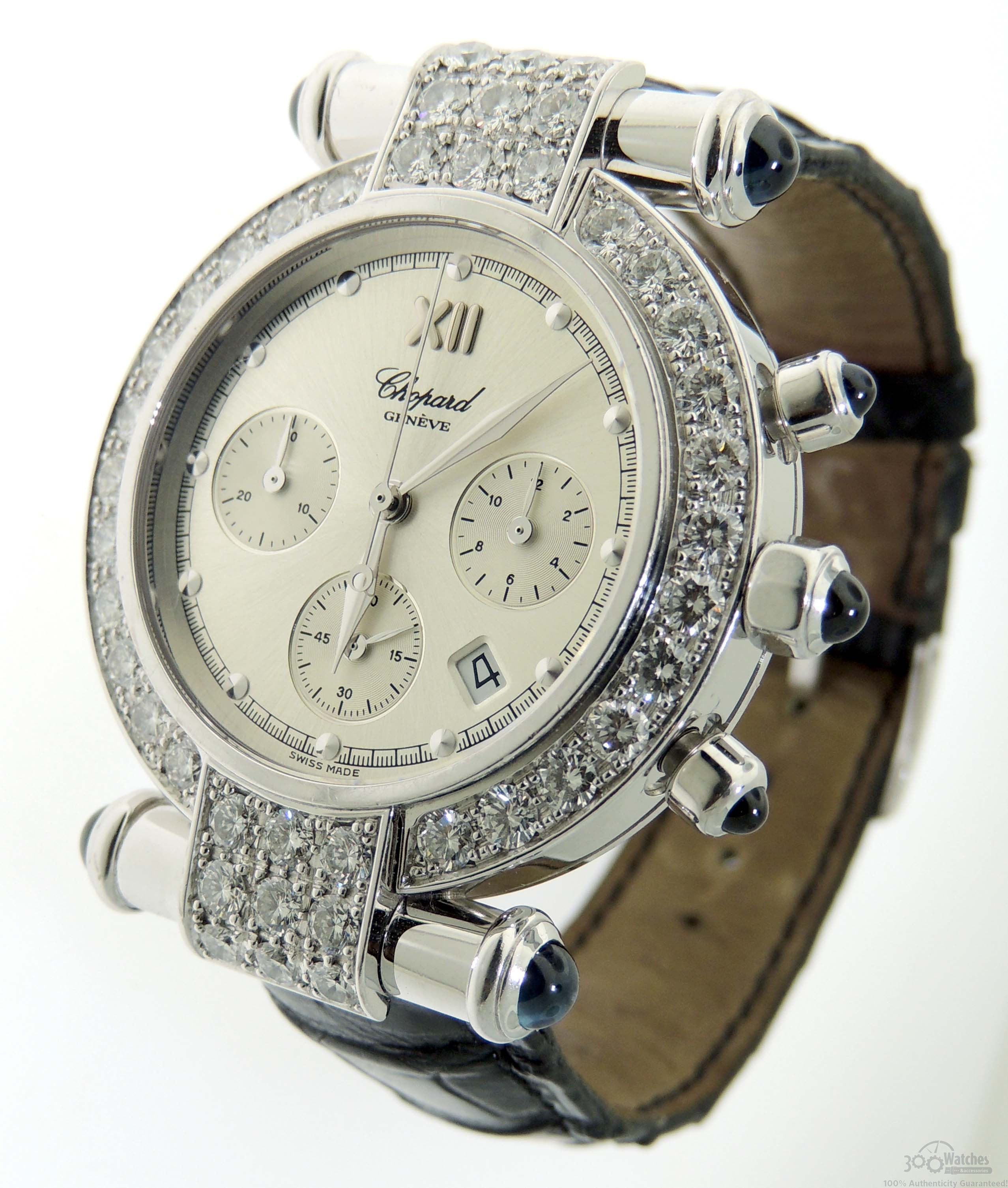 300Magazine - Chopard Imperiale 18K White Gold & Diamond Chronograph Watch